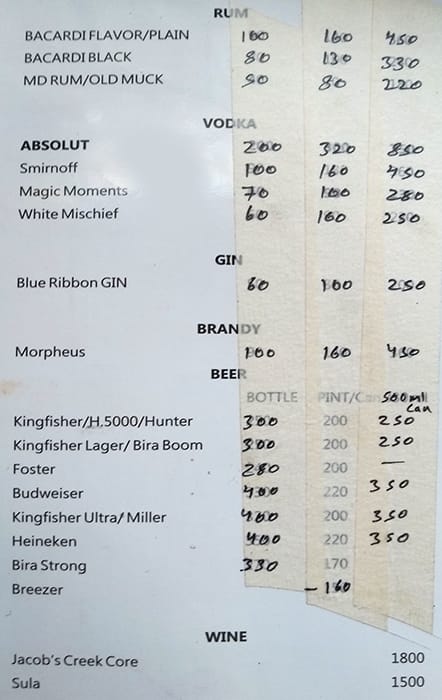 Menu at Goodluck Bar and Restaurant, Indore