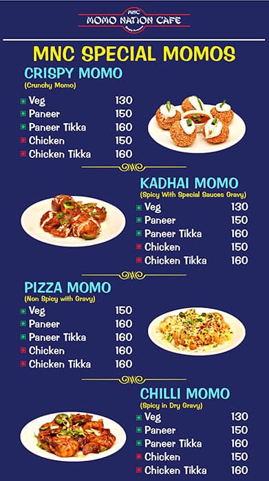 Menu at The Momos Nation, Thane