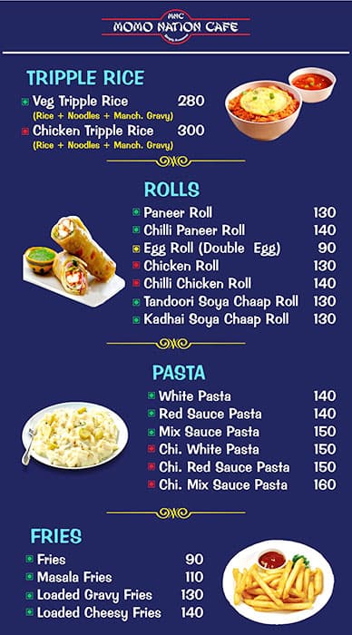 Menu at The Momos Nation, Thane