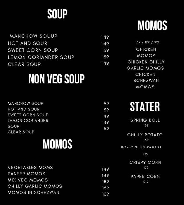 Menu of The Test Kitchen, Gaur City 2, Greater Noida