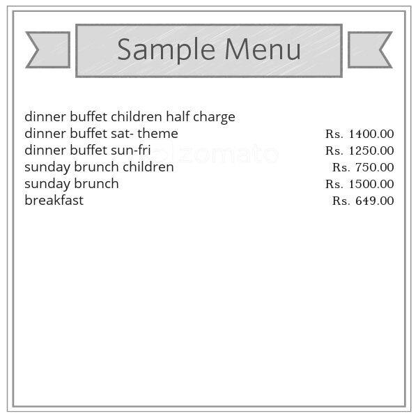 Menu at Flow - The Gateway Hotel, Surat