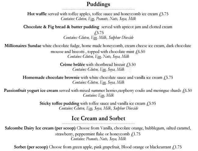 Menu at The Duke of York pub & bar, Barnet, Barnet Rd