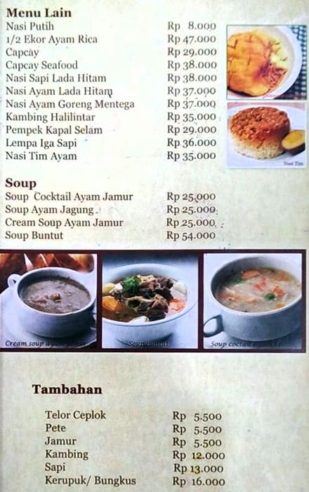 Menu at Cafe Croissant, Bekasi Regency, Mal Metropolitan