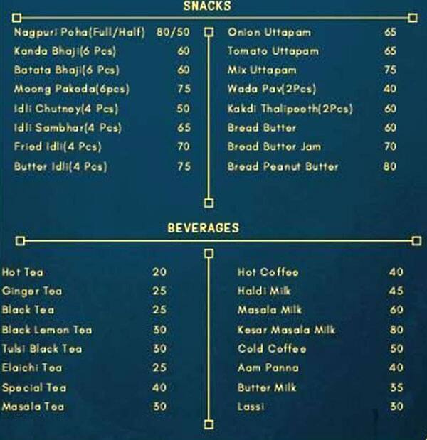 Menu of Perfect Kitchen, Narhe, Pune