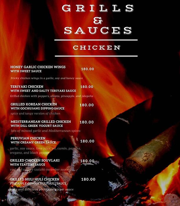 Menu of Grills & Sauces, Mohammad Ali Road, Mumbai