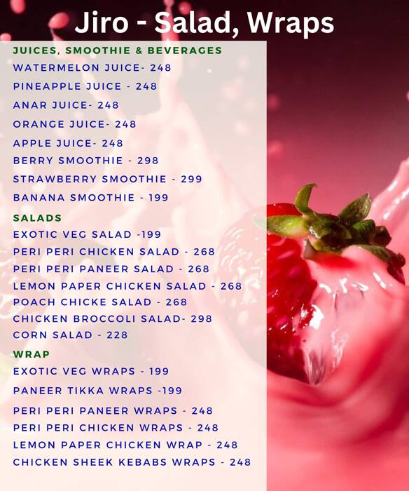 Menu of Jiro - Salad & Wraps, Hinjawadi, Pune