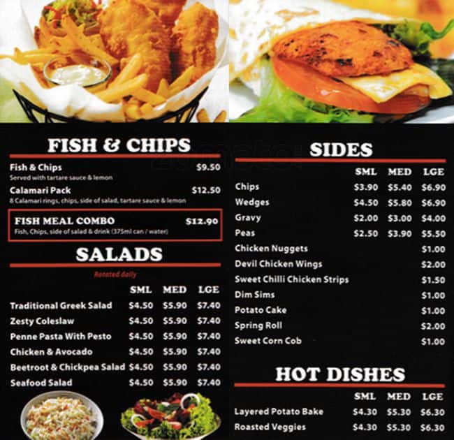 Menu at Charcoal Chicken on Clarendon fast food, South Melbourne