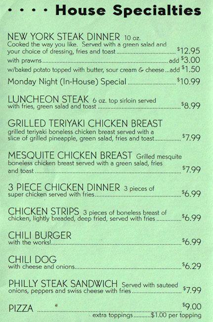 Menu at Uncle Mo's Bar and Grill, Renton