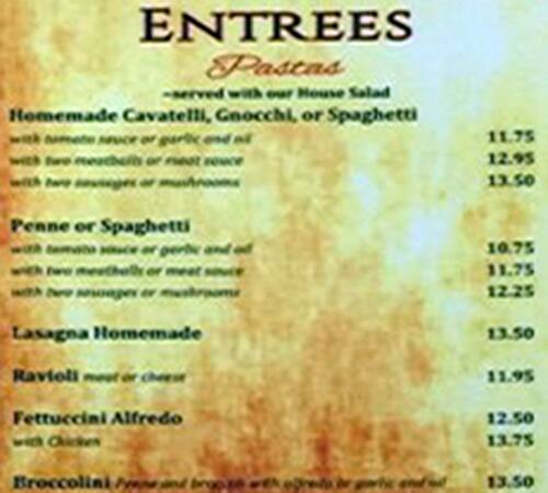 Menu at Northfield Inn Restaurant & Lounge, Northfield, Northfield Rd