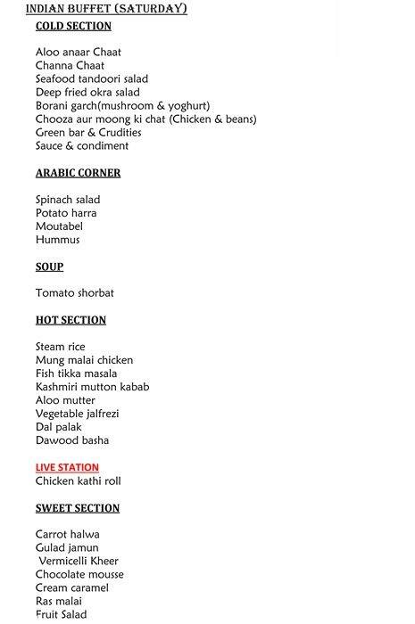 Anwar - Holiday Inn Bur Dubai Menu - Zomato