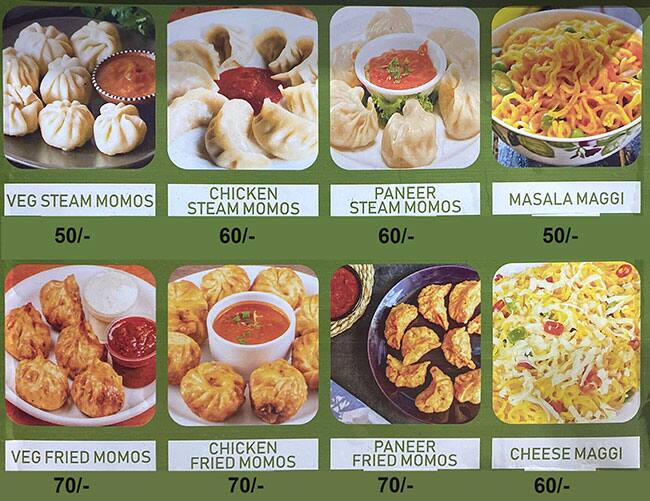 Menu of The Magic Momos, Sus, Pune