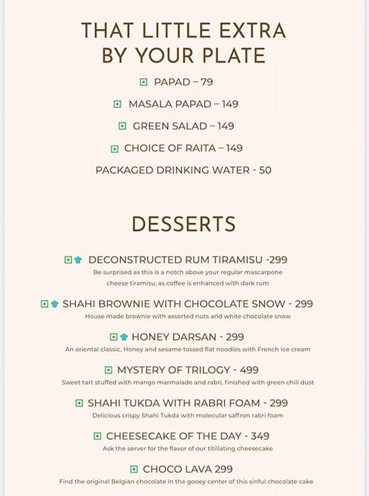 Menu at Tamasha Bar Stock Exchange, Jamshedpur