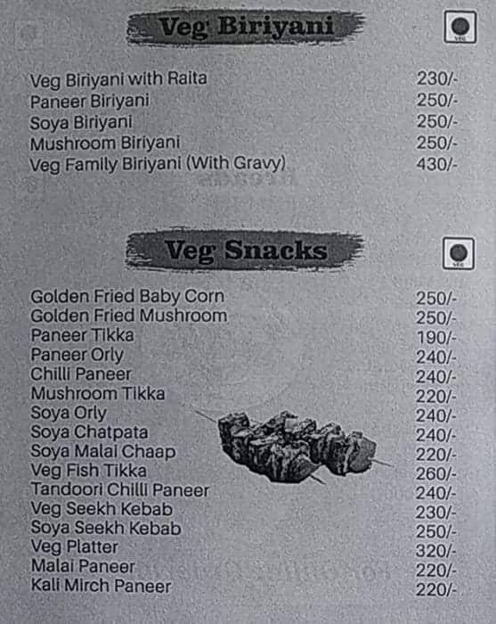 Menu of Punnu Biryani, Vikaspuri, New Delhi