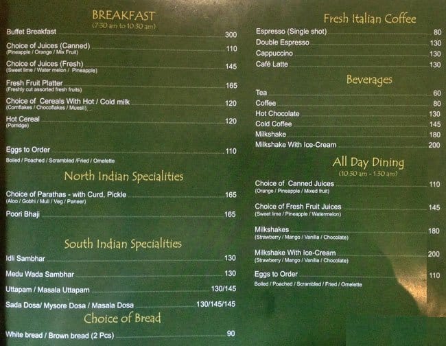 Olivia- GCC Hotel & Club Menu - Zomato