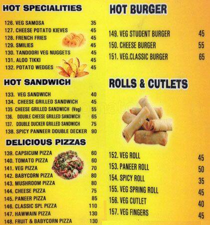 Menu at Burger Hut, Chennai, No-8