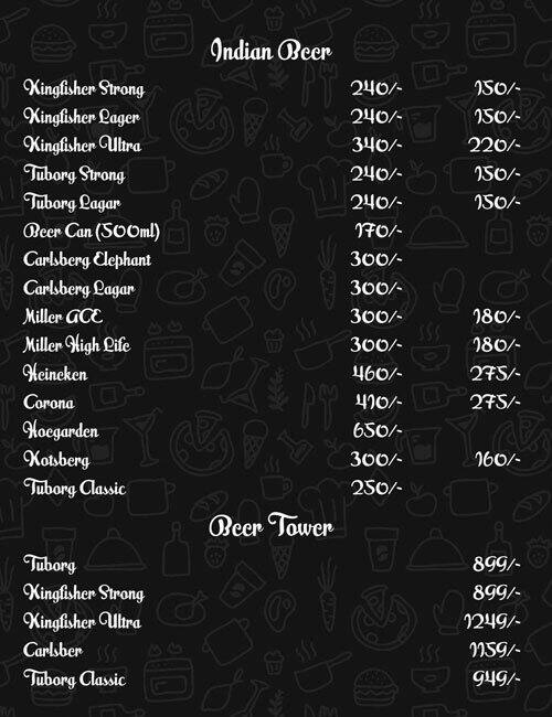 DND Bar & Lounge Menu, Menu for DND Bar & Lounge, Sindhi Camp, Jaipur ...