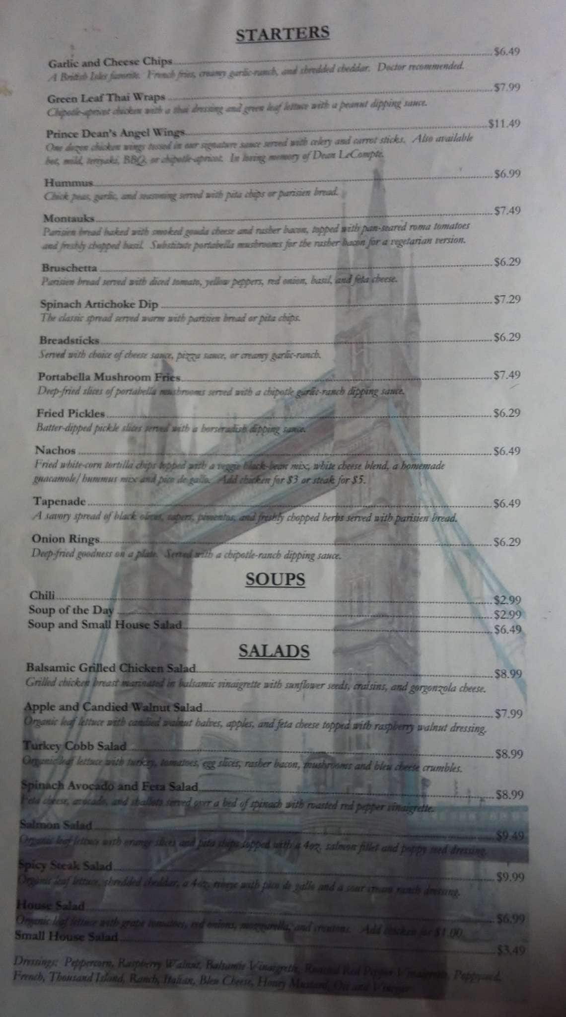 Menu at Chatham Tap Mass Ave pub & bar, Indianapolis, 719 Massachusetts Ave