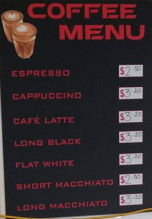 Menu at Kings Fresh Burek, Lalor