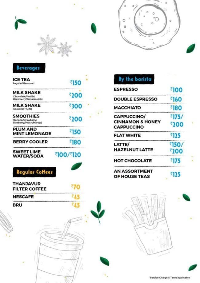 Menu at Lola cafe and bar, Lonavala