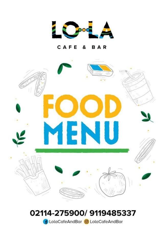 Menu at Lola cafe and bar, Lonavala