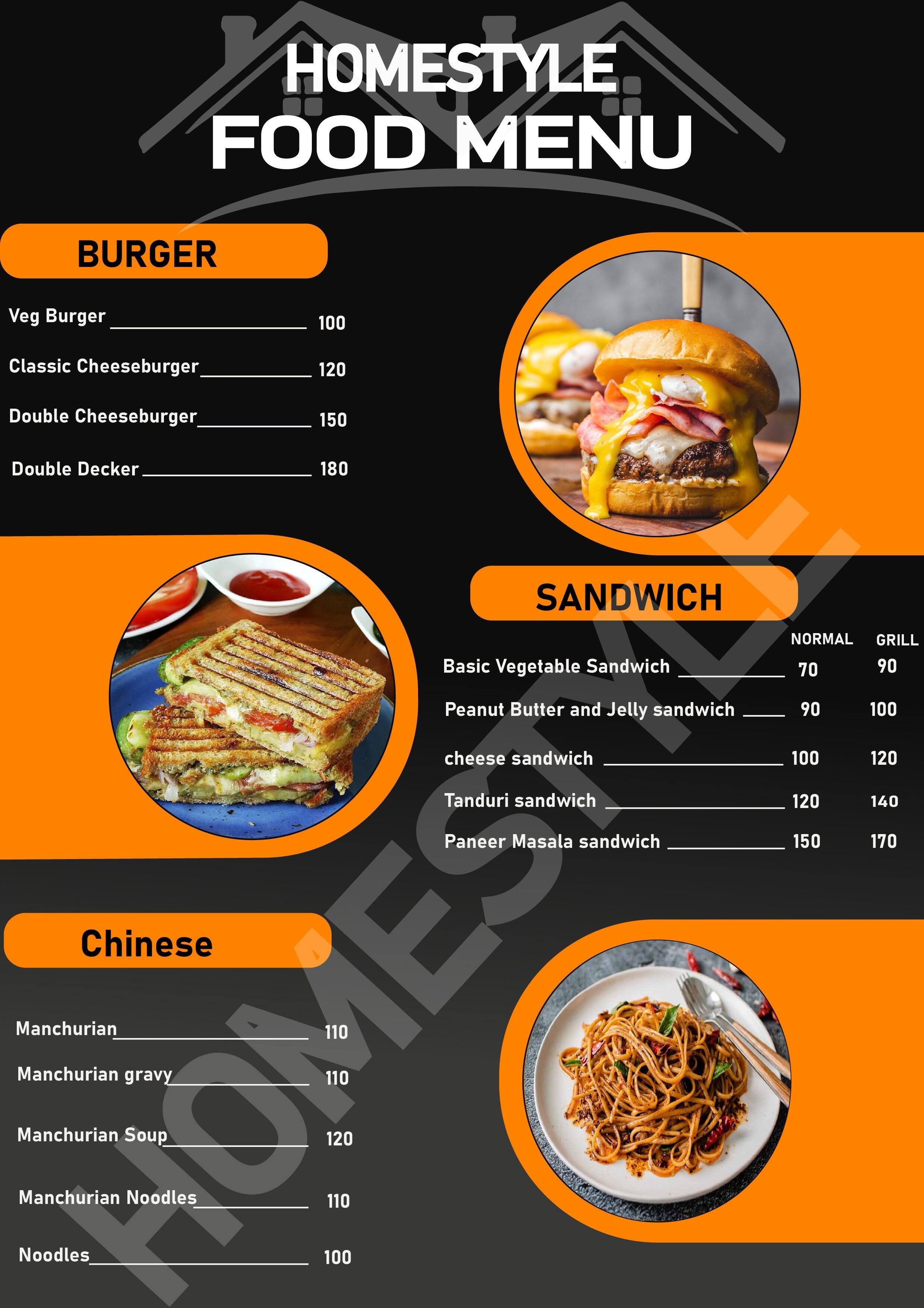 Menu of Home Style, Vatva, Ahmedabad