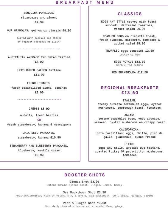 L'ETO Caffe Menu, Menu for L'ETO Caffe, Chelsea, London - Zomato UK