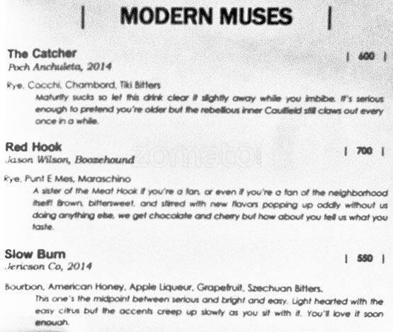 Menu at The Curator cafe, Makati, Archives d' Homme et Femme