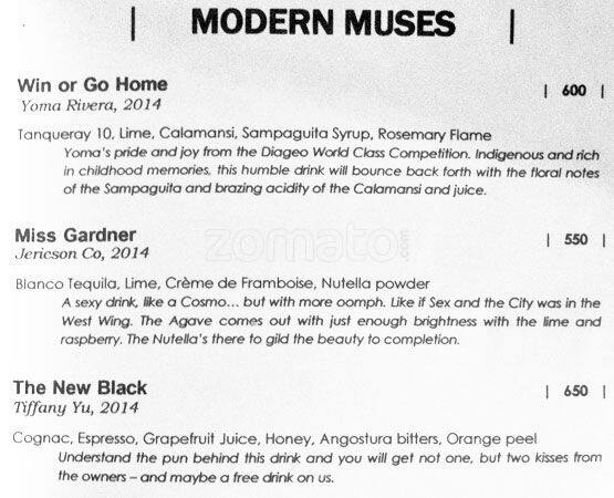 Menu at The Curator cafe, Makati, Archives d' Homme et Femme