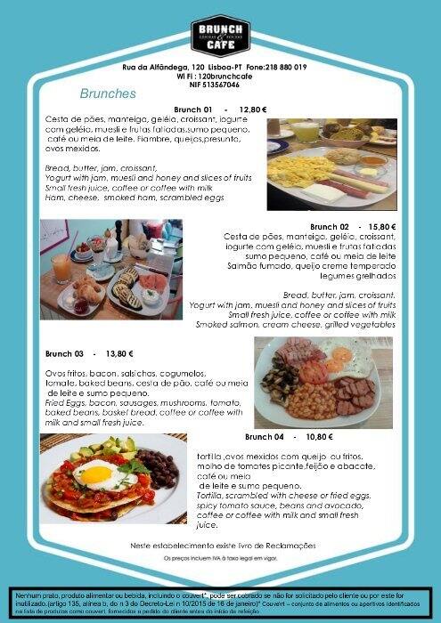 Brunch Café Menu, Menu de Brunch Café, Baixa, Lisboa - Zomato Portugal
