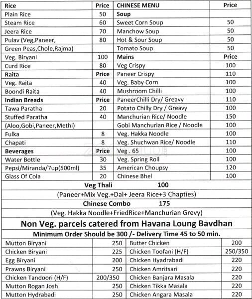 Menu at Rasoi King, Pune, GR32+62M