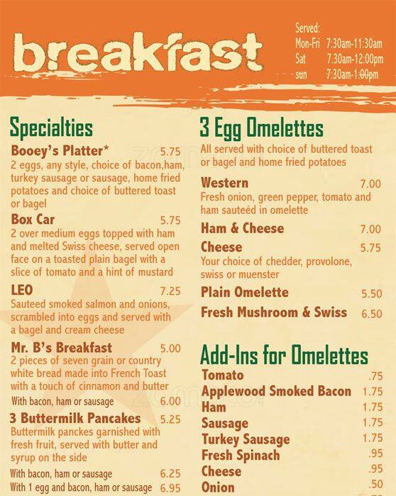 Booeymonger Menu, Menu for Booeymonger, Georgetown, Washington DC ...