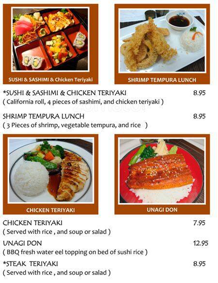 Menu at Thaicoon & Sushi Bar, Atlanta, Briarcliff Rd NE Suite W