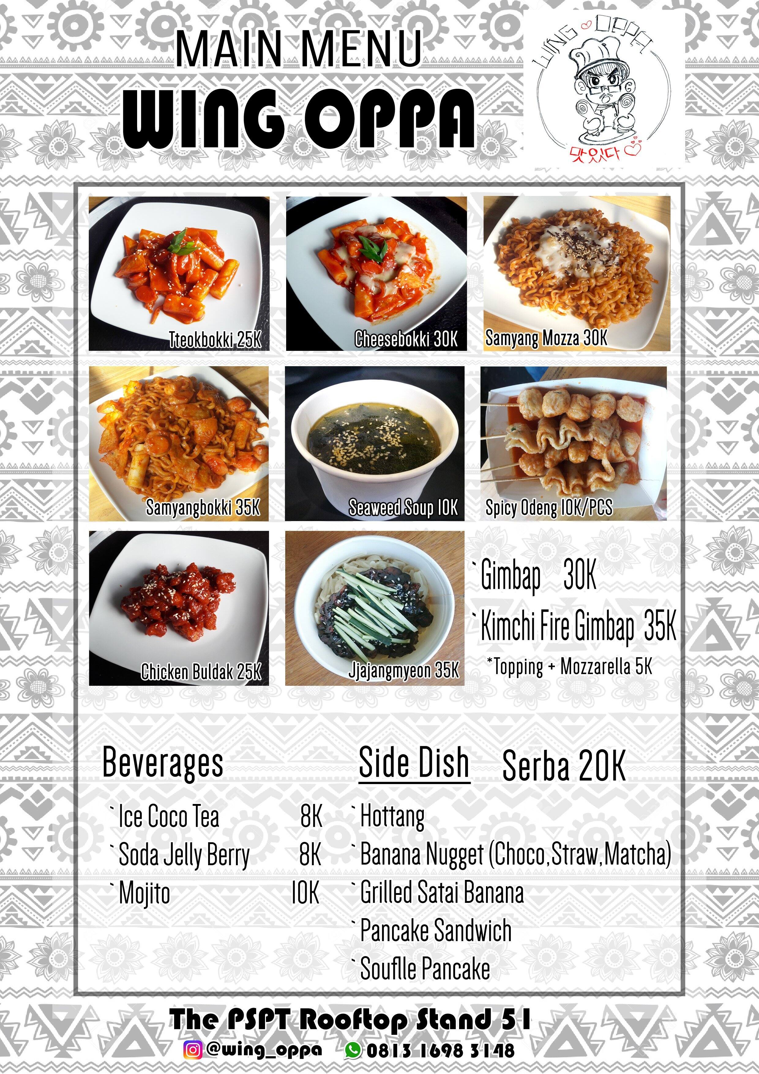 Wing Oppa Menu, Menu untuk Wing Oppa, Tebet, Jakarta - Zomato Indonesia