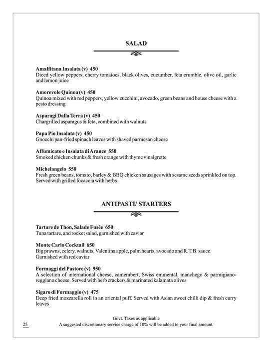 Menu at Raise The Bar Rooftop - Clarens Hotel, Gurugram Rural