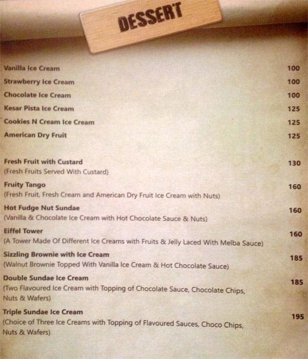 Menu at Sizzling Salsa, Surat, rajhans montessa