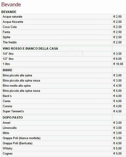Menu da L'agorà pizzeria, Assago