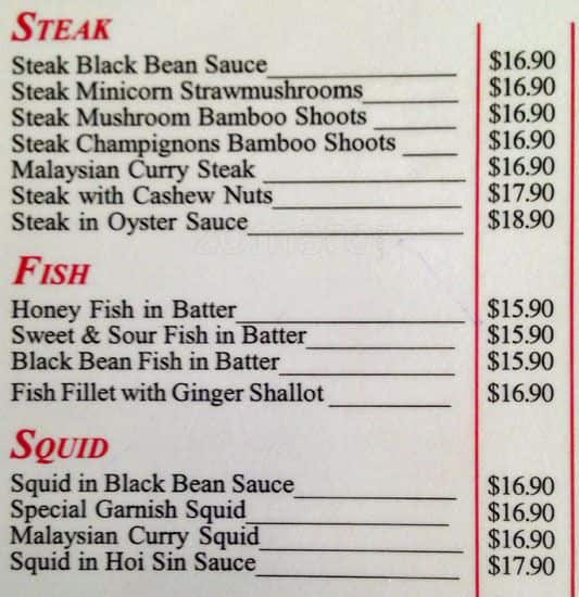 Menu at LIM'S Chinese Restaurant Glenelg, Glenelg