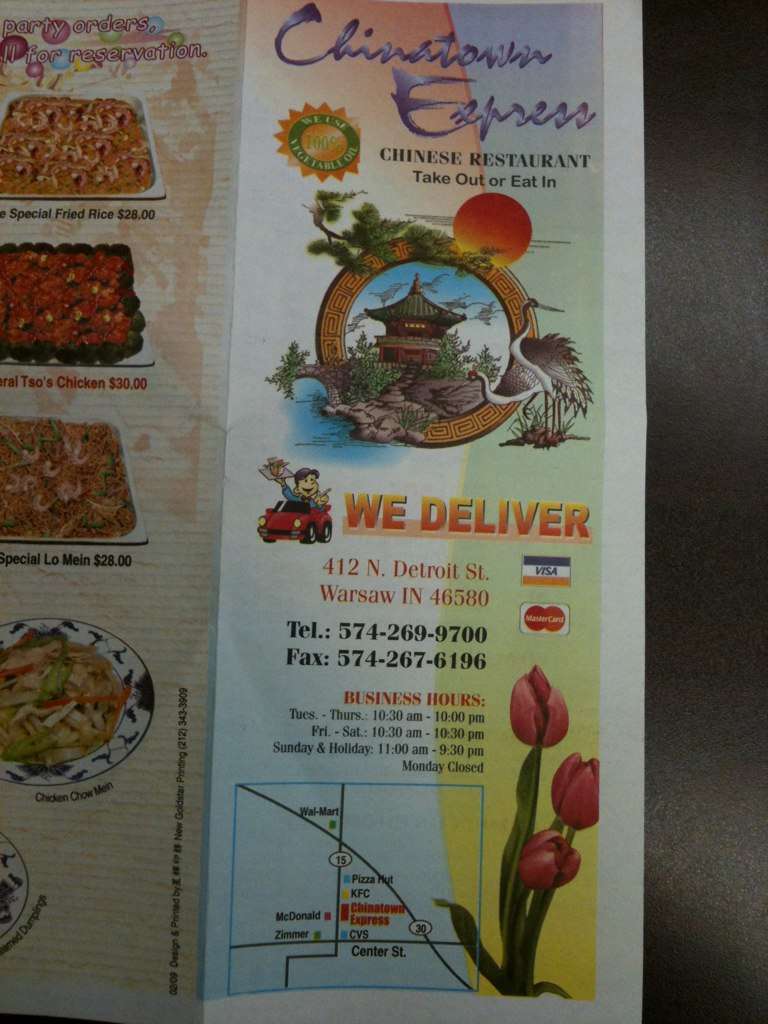 Chinatown Express Menu, Menu for Chinatown Express, Warsaw, Warsaw ...