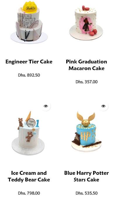 Menu of Mister Baker, Al Dhait South, Ras al-Khaimah