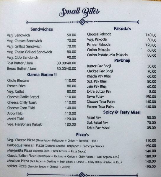 Menu at Food Castle, Nashik, Shop 1