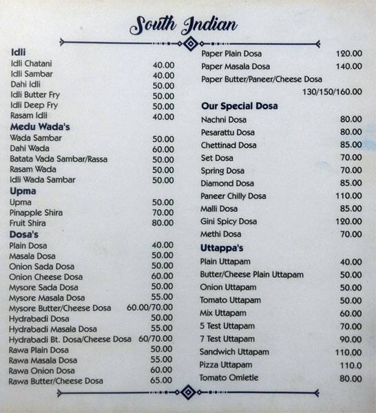 Menu at Food Castle, Nashik, Shop 1