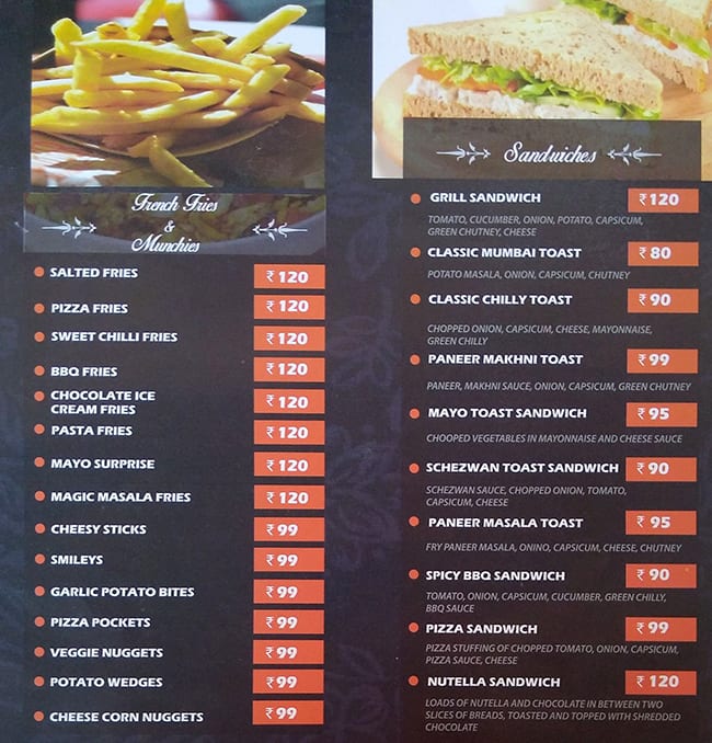 Menu at 7th Heaven, Delhi, C-9/8