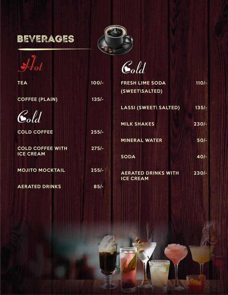 Menu at Mehfil Restaurant, Kanpur, 16/12