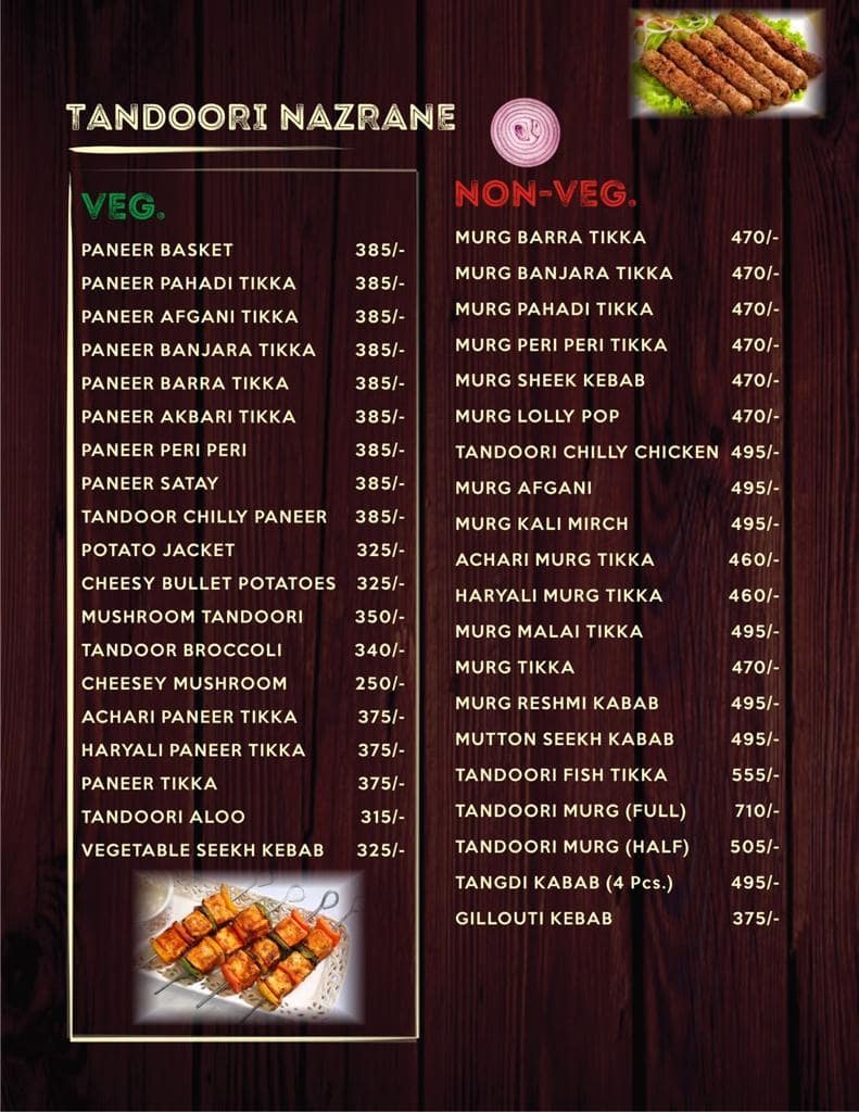 Menu at Mehfil Restaurant, Kanpur, 16/12