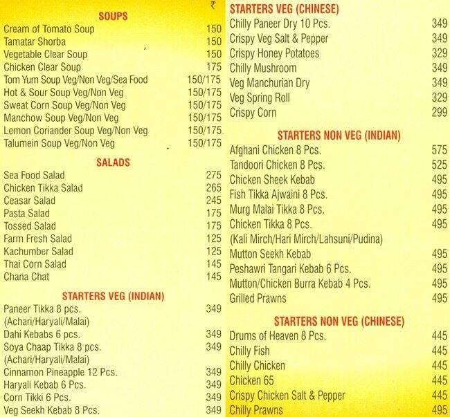 Spize Menu, Menu podniku Spize, Sector 63, Noida - Zomato