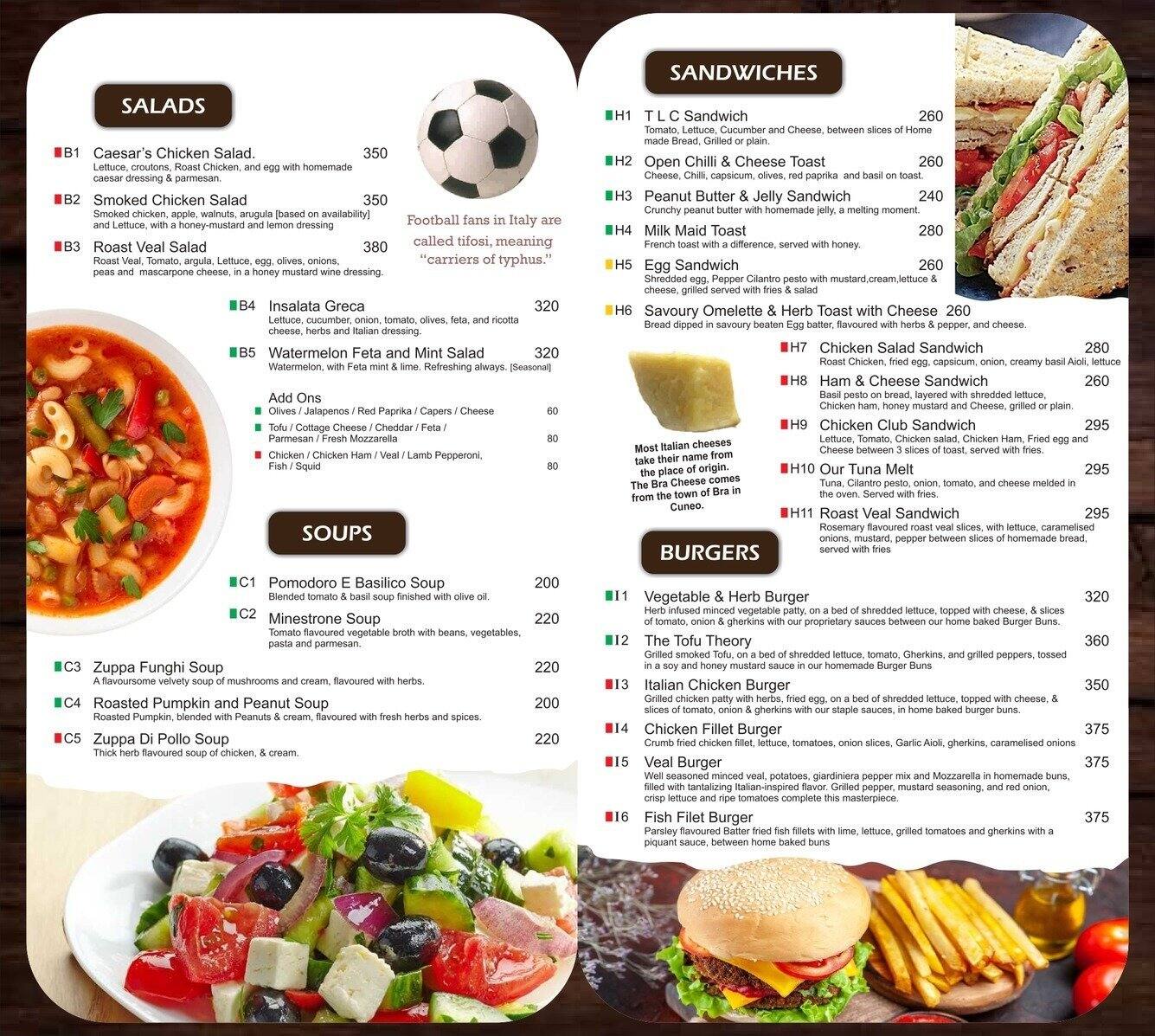 Pasta Bar Veneto Pondicherry Menu Menu Of The Pasta Bar Veneto,