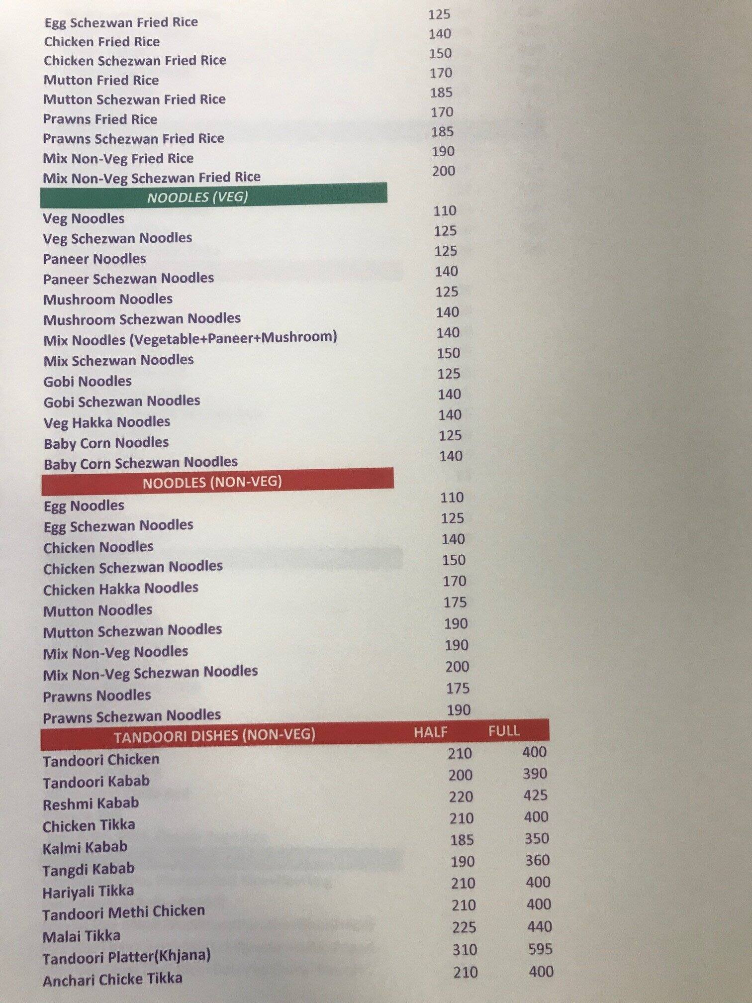 Menu at Food junction, Bengaluru, #13