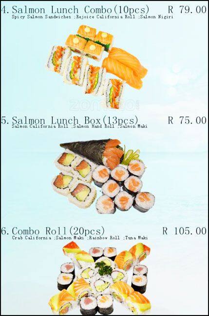 Menu at Food Works restaurant, Johannesburg