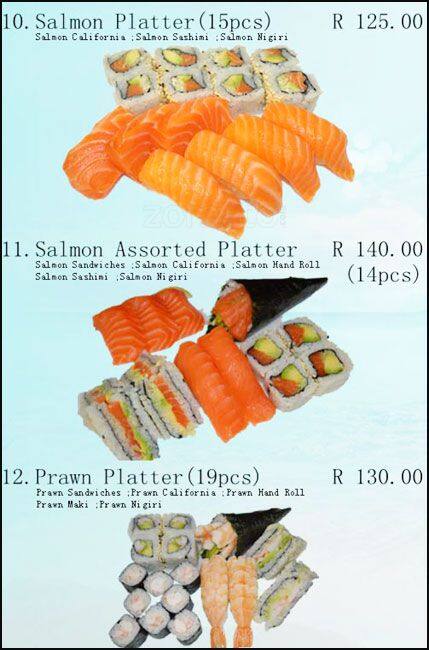 Menu at Food Works restaurant, Johannesburg