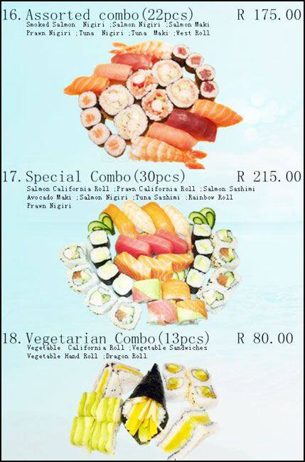 Menu at Food Works restaurant, Johannesburg